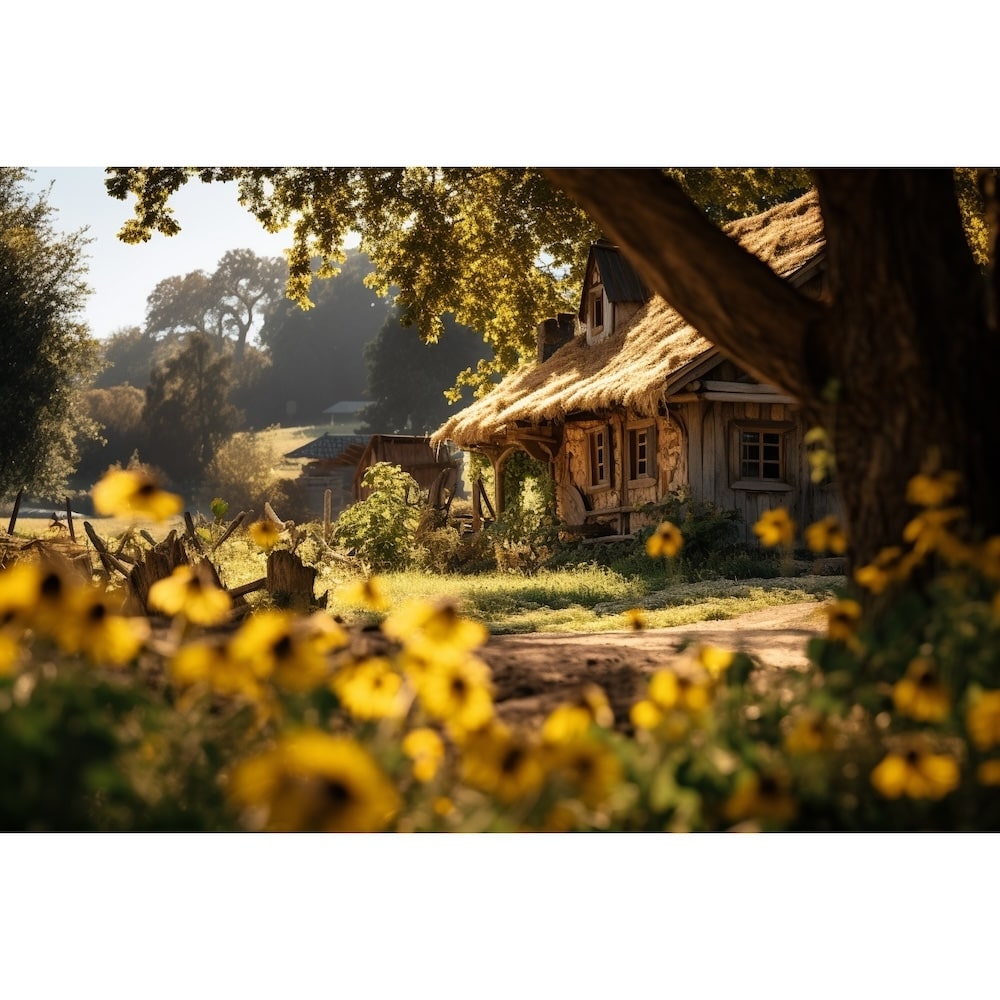 Bucolic Countryside Painting – Nature Painting